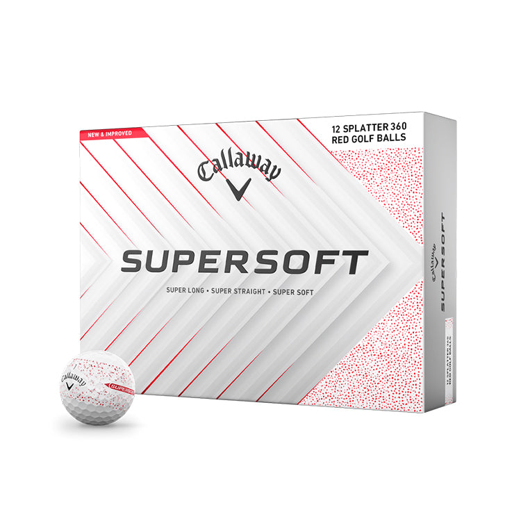 Callaway Supersoft 360 Splatter Golf Balls - Red — Andrew Morris Golf