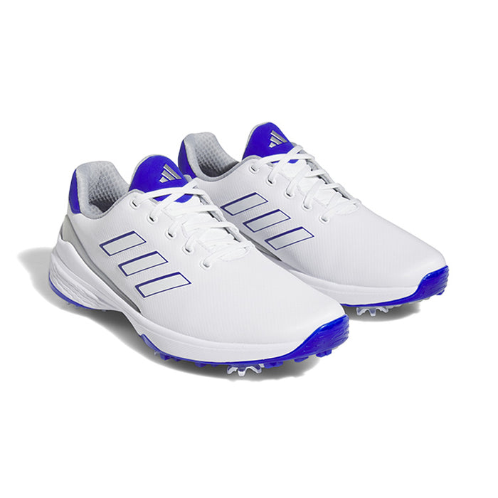 adidas ZG23 Golf Shoes - White/Blue/Silver — Andrew Morris Golf